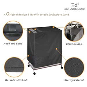 Explore Land Pet Cage Cover with Removable Top Panel - Good Night Cover for Bird Critter Cat Cage to Small Animal Privacy & Comfort (Small, Black)