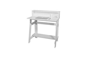 onespace lennox hutch computer desk, white