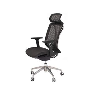 canglong office high back mesh desk arm rests computer chair height adjustable, black