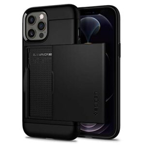 spigen slim armor cs designed for iphone 12 pro max case (2020). - black