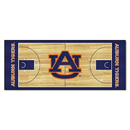 FANMATS 24371 Auburn Tigers Basketball Court Runner Rug - 30in. x 72in. | Sports Fan Area Rug