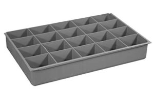 durham 124-95-20-ind large, polypropylene, 20 compartment insert, gray