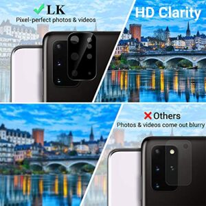 LK 4 Pack 2 Pack Screen Protector + 2 Pack Camera Lens Protector for Samsung Galaxy S20 Plus 6.7-inch, Positioning Tool, In-Display Fingerprint Support, HD Ultra-Thin, Flexible TPU Film