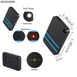 Key Finder, Vodeson Wireless RF Locator Item Anti-Lost Tag Alarm Reminder Key Phone Pets Keychain Wallet Tracker Remote Beeper Finder, 6 Receivers, No APP Required (6 Receivers)