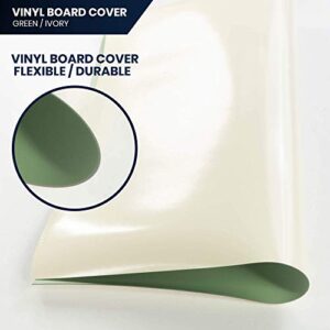 Pacific Arc Vinyl Board Cover. Self Healing and Stain Resistant Green/Ivory Sheet, 20 inches by 26 inches