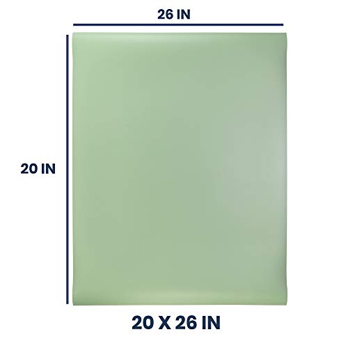 Pacific Arc Vinyl Board Cover. Self Healing and Stain Resistant Green/Ivory Sheet, 20 inches by 26 inches