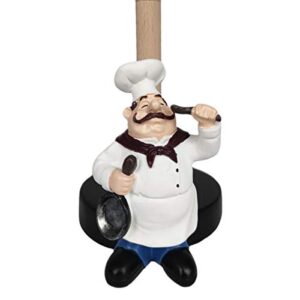 kitchen chef decor paper towel holder, resin crafts display for kitchen cafe western restaurant cake shop dessert shop.