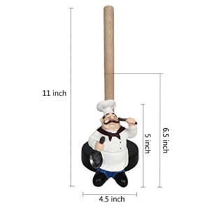 Kitchen Chef Decor Paper Towel Holder, Resin Crafts Display for Kitchen Cafe Western Restaurant Cake Shop Dessert Shop.