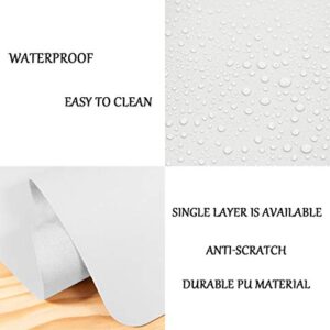 Desk Pad White, Laptop Desk Mat Waterproof Leather Desk Mat,Desk Organizers and Accessories(White, 31.5" x 15.7")