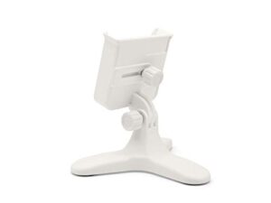 weathertech deskfone xl in white universal desktop cell phone holder - white plastic knobs