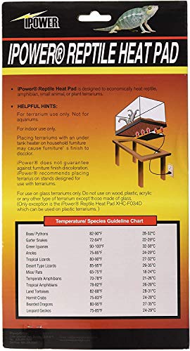 iPower PTHTPDCTRLV2HTPDM 6"x8" Reptile Heating Pad Under Tank Terrarium Heat Mat with Digital Thermostat Temperature Controller for Small Animals