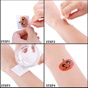 ADXCO 288 Pieces Halloween Temporary Tattoos Halloween Themed Tattoos Stickers for Halloween Party Favors, Assorted 24 Designs