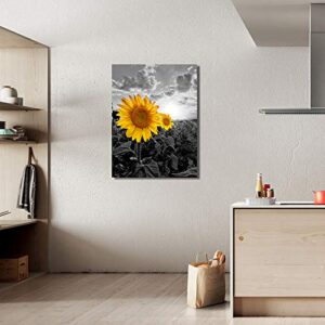 Canvas Wall Art for bedroom Wall Decor for dining room bathroom Canvas Prints Artwork yellow sunflower flower Pictures plants painting 12" x 16" modern kitchen Ready to hang Office Home Decorations