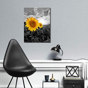 Canvas Wall Art for bedroom Wall Decor for dining room bathroom Canvas Prints Artwork yellow sunflower flower Pictures plants painting 12" x 16" modern kitchen Ready to hang Office Home Decorations