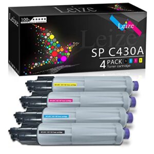 leize compatible sp c430a toner cartridge replacement for ricoh aficio sp c440dn sp c430dn sp c430 sp c431dn sp c431 sp c440 printers for ricoh 821105 821106 821107 821108 ink [4pack-kcmy]