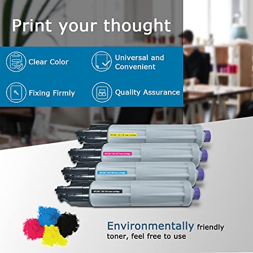 Leize Compatible SP C430A Toner Cartridge Replacement for Ricoh Aficio SP C440DN SP C430DN SP C430 SP C431DN SP C431 SP C440 Printers for Ricoh 821105 821106 821107 821108 Ink [4Pack-KCMY]