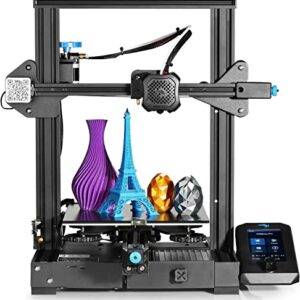 Official Creality Ender 3 V2 3D Printer, Upgraded Ender 3 3D Printer with Carborundum Glass Bed, Silent Motherboard and MeanWell Power Supply, Build Volume 220 x 220 x 250 mm