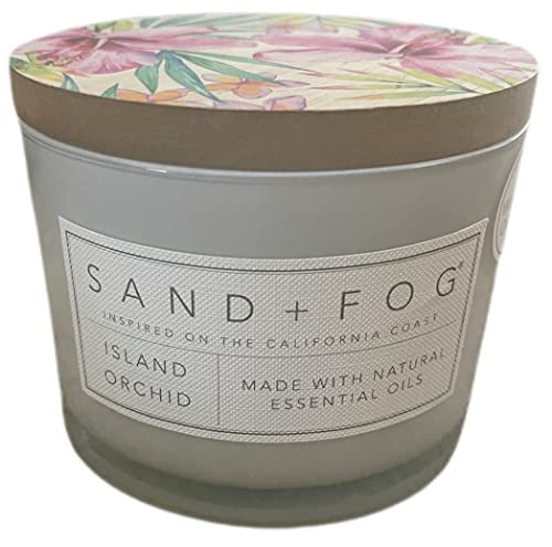 Island Orchid Scented Candle with Wood Lid