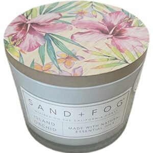 Island Orchid Scented Candle with Wood Lid