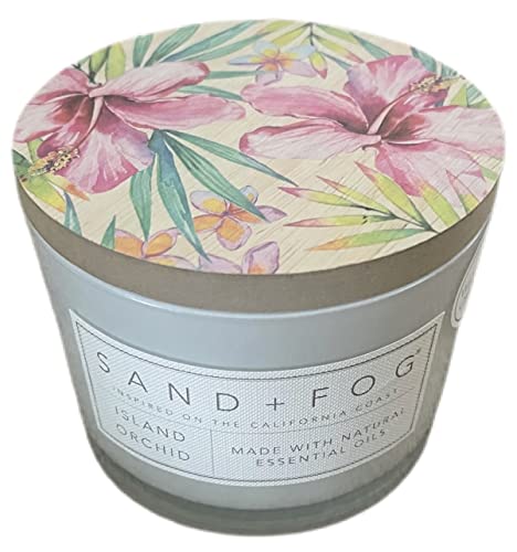 Island Orchid Scented Candle with Wood Lid