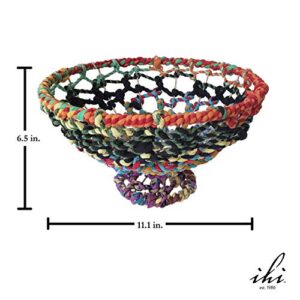 IHI Colored Jute Pedestal Basket