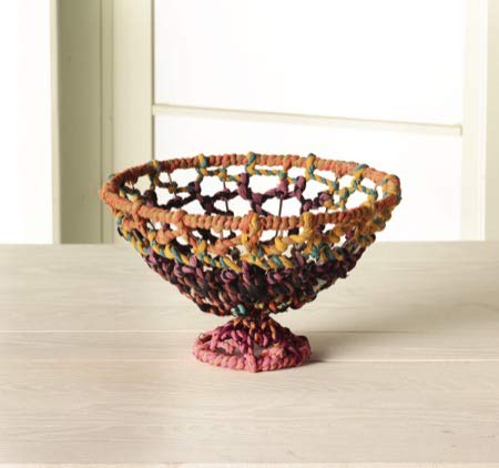 IHI Colored Jute Pedestal Basket