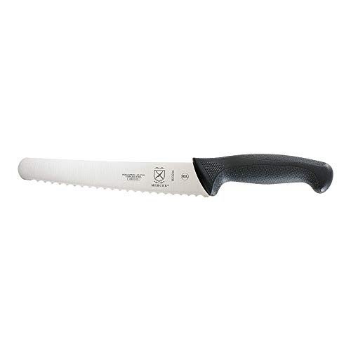 Mercer Culinary M23208 Millennia Black Handle, 8-Inch Wavy Edge Wide, Bread Knife