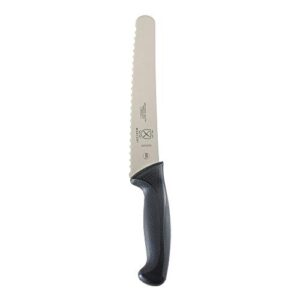 Mercer Culinary M23208 Millennia Black Handle, 8-Inch Wavy Edge Wide, Bread Knife