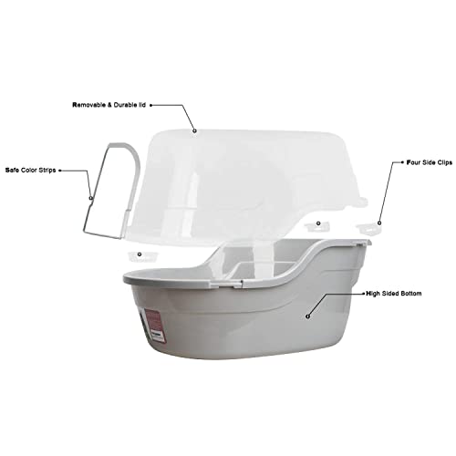 Petphabet Jumbo Hooded Cat Litter Box, Extra Large