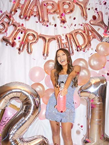 126 Pieces Rose Gold Balloons Birthday Party Decorations for Women, Rose Gold Balloon Garland Arch Kit, Rose Gold Pink and Gold Balloons for Baby Shower Graduation Bachelorette Globos Para Fiestas