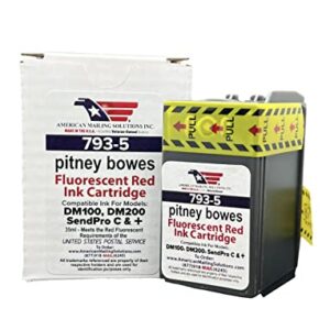 2-Pack Pitney Bowes Compatible 793-5 Red Ink Cartridge