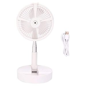 Portable Telescopic Desktop Fan Folding Atomizing Hydrating LED Fan USB Charging Table Fans