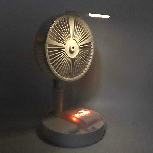 Portable Telescopic Desktop Fan Folding Atomizing Hydrating LED Fan USB Charging Table Fans