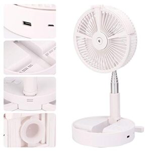 Portable Telescopic Desktop Fan Folding Atomizing Hydrating LED Fan USB Charging Table Fans