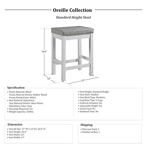 Lexicon Oreille 4-Piece Counter Height Dining Set, White