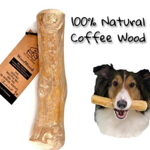 pet full house woofwood dog chew sticks, safe, natural & healthy chew toys, real coffee wood, long lasting, durable chewable stick and toy, aggressive chewers for dogs, dog chew bones (medium)