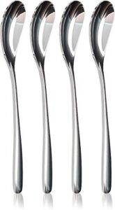 nobleegg egg spoons for soft boiled eggs | 18/10 stainless steel | 5.5 inches | set of 4