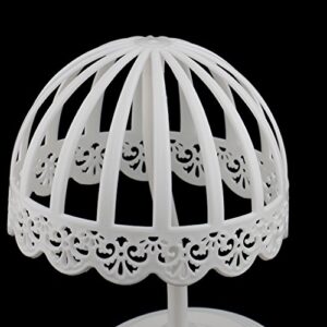 Bonarty 4 Lot Dome Shape Child Fedoras Hat Cap Wigs Display Holder Rack Stand White