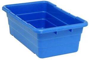 quantum storage k-tub2516-8bl-1 plastic nesting tote, 25-1/8" x 16" x 8-1/2", blue