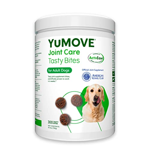 YuMOVE Dog Joint Supplement, Hip and Joint Supplement for Dogs with Glucosamine, Hyaluronic Acid, and Green Lipped Mussel and Omegas, Relief for Dog Hip and Joint Aches and Stiffness - 300 Bites