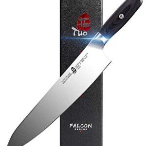 TUO Chef Knife - 10 inch Kitchen Cooking Knife Pro Chefs Knife - German HC Steel Kitchen Knife with Pakkawood Handle - FALCON SERIES with Gift Box