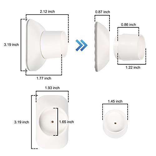 Baby Gate Extender Wall Protector - Pressure Mounted Gates Extension Kit Extends 1.1-3.5 inches Child Safety Gates and Protect Walls & Doorways from Pet & Dog Gates - Work on Stairs (White)