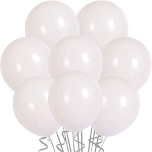 25 packs 18 inch white big balloons for thick latex balloons for baby shower birthday wedding party decorations (white)