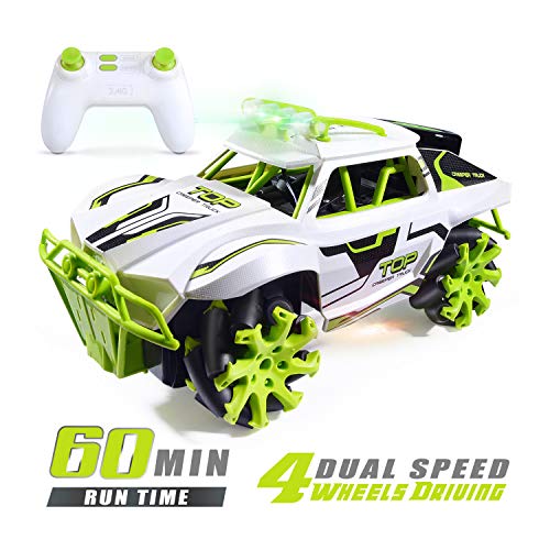 VillaCool 4WD Remote Control Car High Speed Drift Stunt RC Vehicle with Speed Dual Mode Switch & Fast Movement Left and Right & All Terrains Off Road, Best Gift for Boys