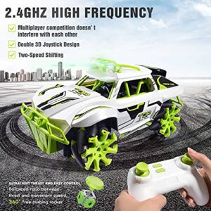 VillaCool 4WD Remote Control Car High Speed Drift Stunt RC Vehicle with Speed Dual Mode Switch & Fast Movement Left and Right & All Terrains Off Road, Best Gift for Boys