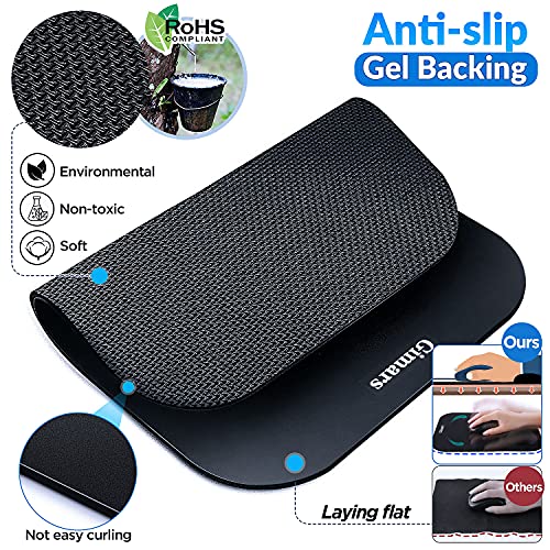 Gimars Large Gel Memory Foam Ergonomic Mouse Pad Wrist Rest Support - Positive Life Theme Mousepad for Laptop, Computer, Gaming, Office - Comfortable for Easy Typing and Pain Relief