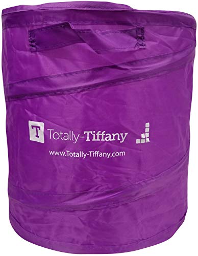 Totally Tiffany POPC-502 Totally Tiffany-12 Pop Up Trash Can-Purple, One Size