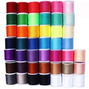 45 spools sewing thread kits polyester for hand & machine sewing total 4500yards