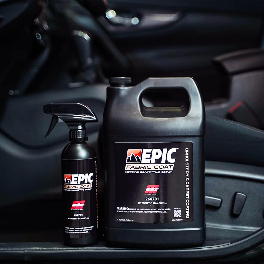 Malco Epic Fabric Coat – Advanced Fabric Protection/Protects Cloth Seats and Carpets/Prevents Interior Staining of Vehicle Surfaces / 16 oz. (260716)