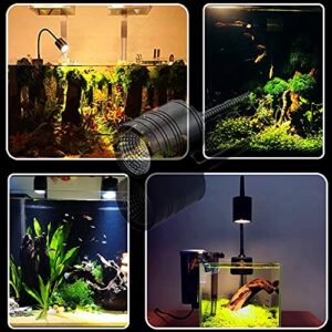 LED Aquarium Light - Freshwater Fish Tank Spotlight Vivarium Terrarium Light 3000K Warm White 4000K Natural White 6000K Cool White COB 3 Modes 5W for Corydoras, African Cichlid, Aquascaped Aquariums